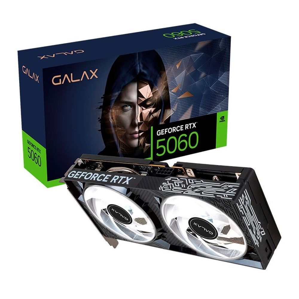 Placa de Vídeo NVIDIA GeForce Galax RTX5060 1 Click OC 2X 8GB - 128 ...