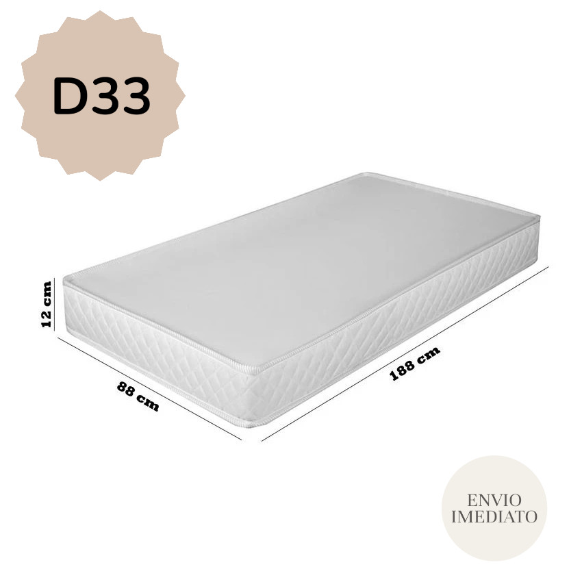 Colchão Espuma D33 Confortavel 188 X 88 X 12 Cm Solteiro Infantil ...