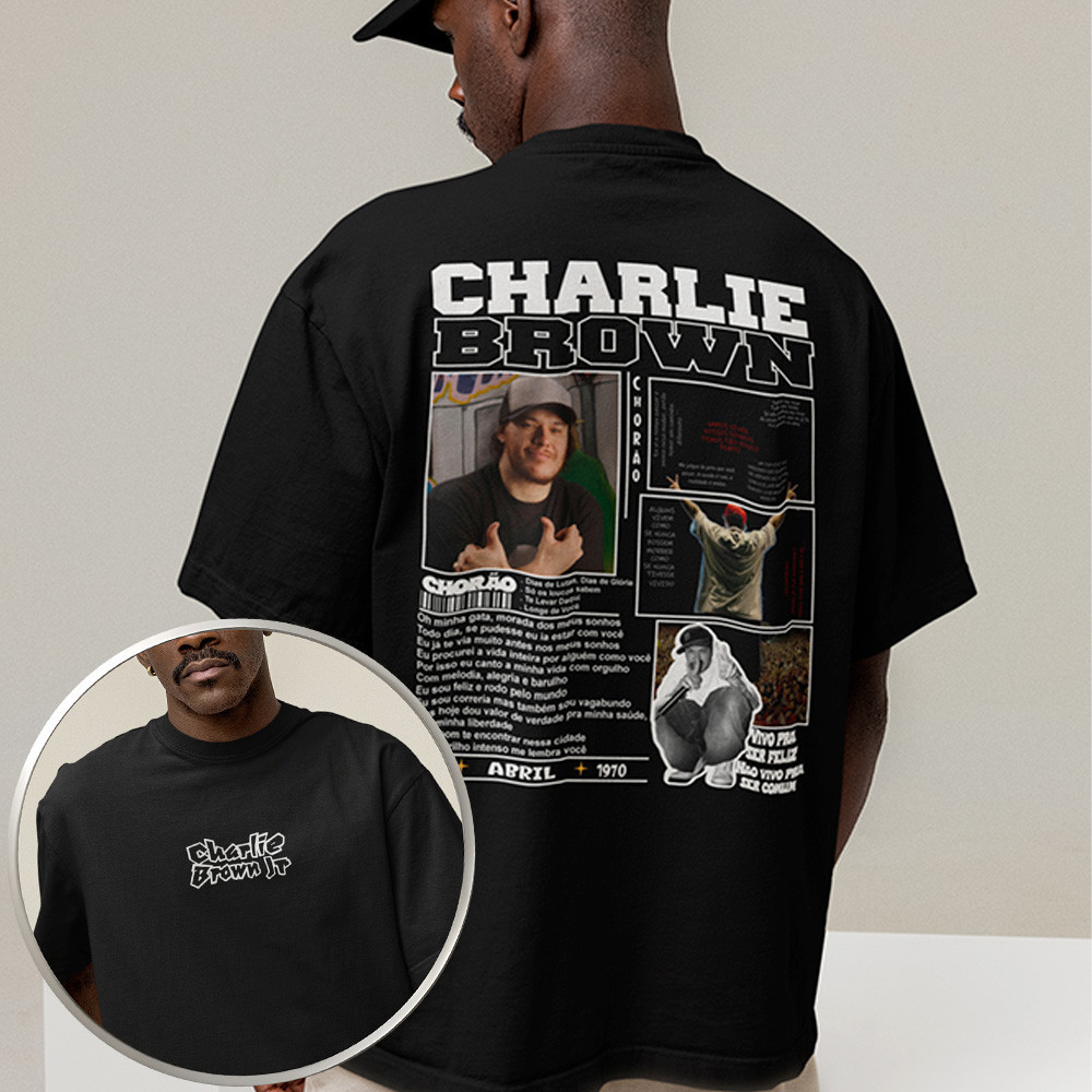 Camiseta Chorão Charlie Brown Jr Rap Rock Blusa Exclusiva Unissex 90 ...
