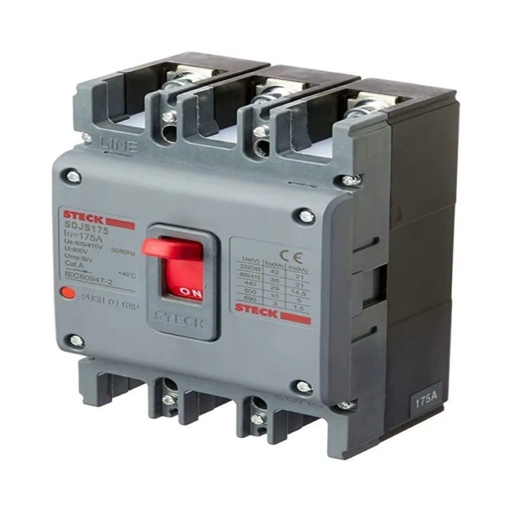 Disjuntor Caixa Moldada Tripolar 175A SDJS175 - Steck | Shopee Brasil