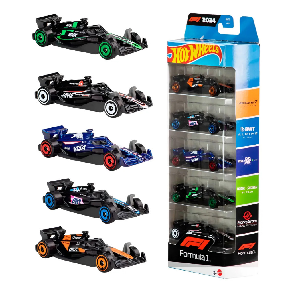 Pack 5 Hot Wheels Formula 1 Carrinhos 2024 JGFF58 | Shopee Brasil