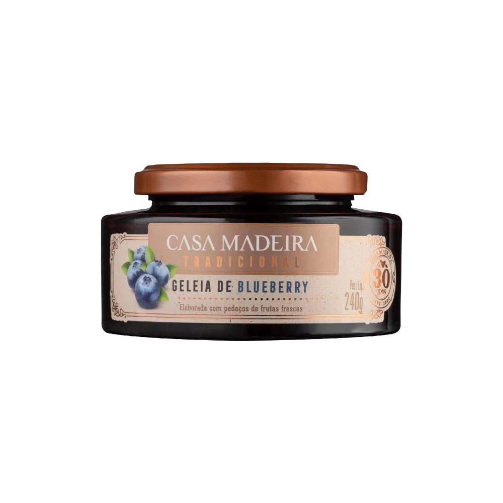 Geleia Casa Madeira Tradicional Blueberry Mirtilo 240g | Shopee Brasil