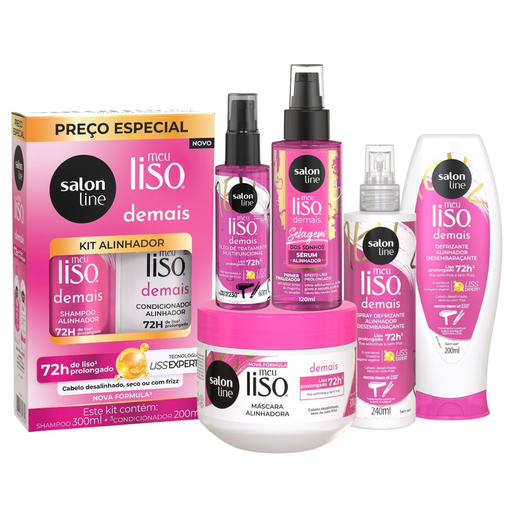Coleção Total Meu Liso Demais: 6 Produtos Essenciais para Liso Perfeito ...