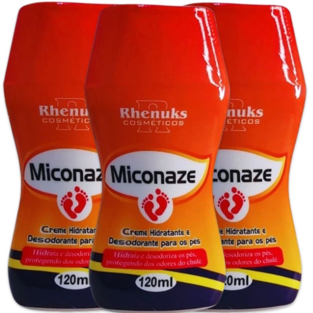 Kit 3 Miconaze Para os Pés Anti Micose Rachadura Frieira e Chule ...