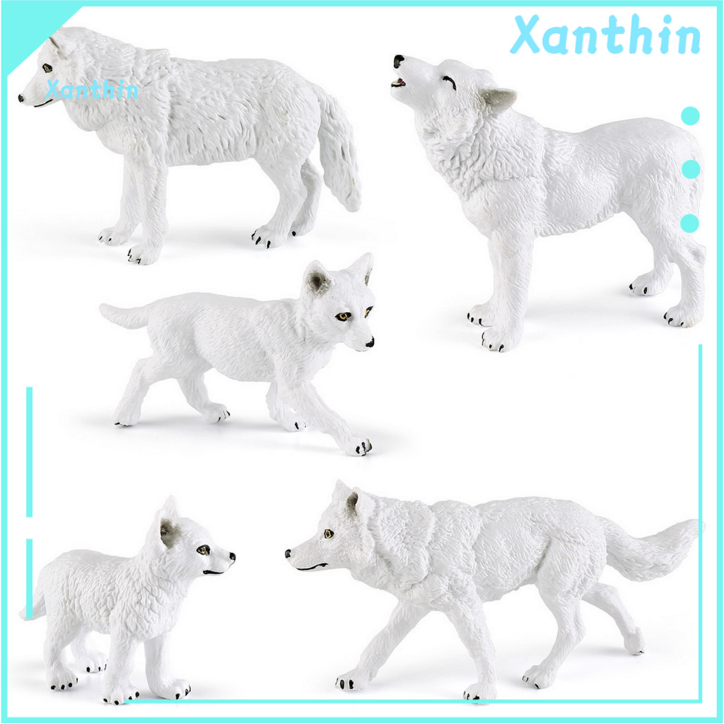 Modelo De Estátua De Lobo Simulado Realista | Shopee Brasil