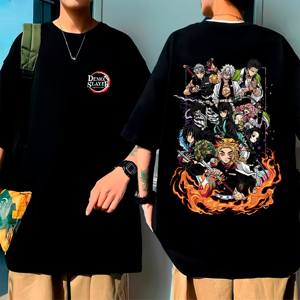Camiseta Anime Demon Slayer Mangá Mangá Pilares Rengoku Castelo ...
