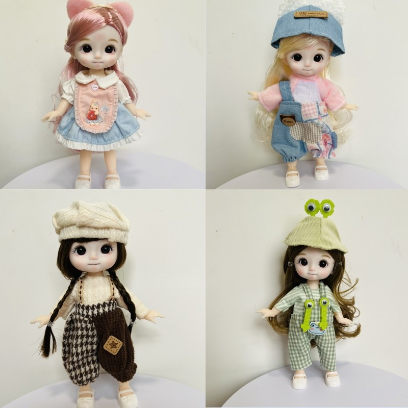 Nova Boneca BJD De 16cm Para Crianças , Mini Expressão Fofa Em ...