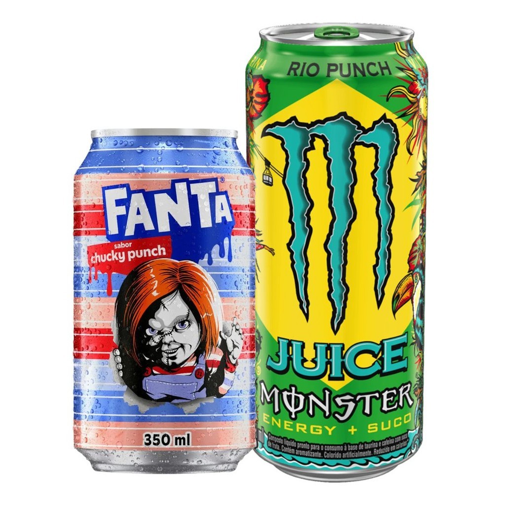 Kit Monster Rio Punch 473ml + Fanta Chucky Punch Mistério Lata 350ml ...