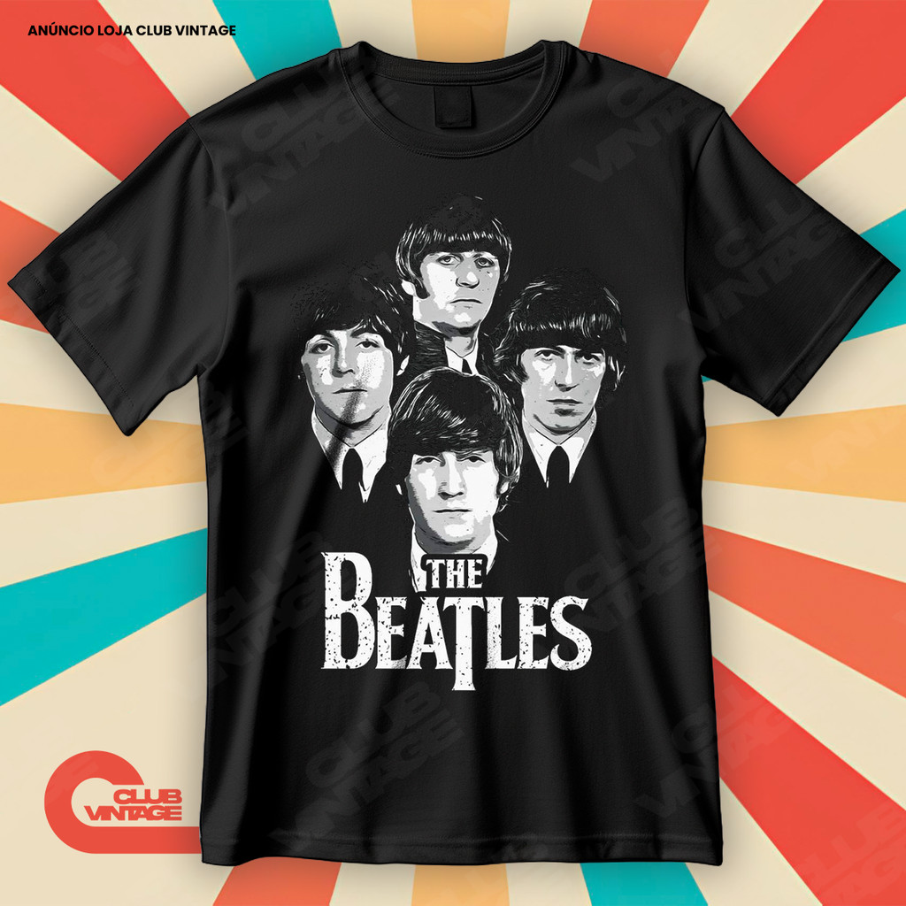Camiseta The Beatles John Lennon Paul McCartney George Harrison Ringo ...