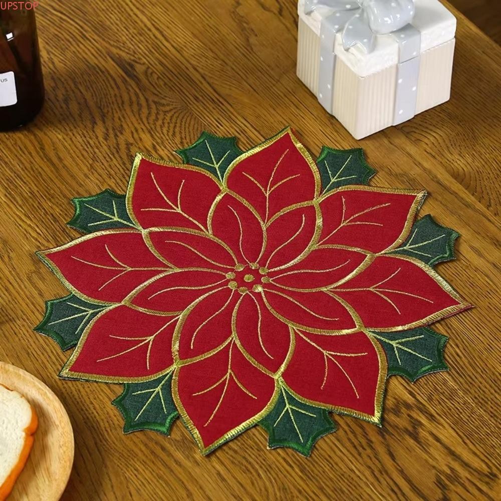 Jogo Americano De Flor Verde Vermelha UPSTOP , Versátil De Mesa De ...