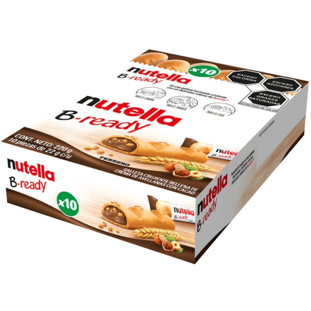 Nutella B-Ready Biscoitos Wafer 22g C/10 Unidades Ferrero Rocher ...
