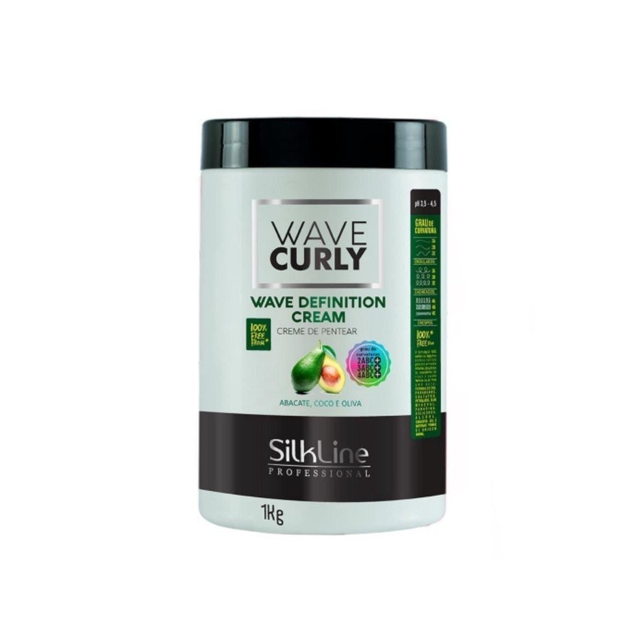 Creme De Pentear Wave Cream Abacate Silkline 1Kg | Shopee Brasil