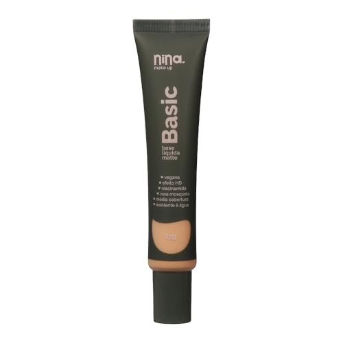 Nina Makeup Base Líquida Matte Basic Cor 9 | Shopee Brasil