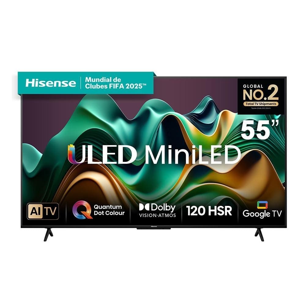 Smart TV 55 Hisense Ultra HD 4K Mini LED U6N com Google TV - 55U66LUA ...