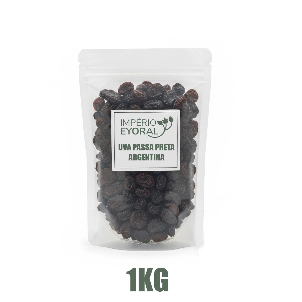 Uva Passa Preta Premium Natural - 1kg | Shopee Brasil