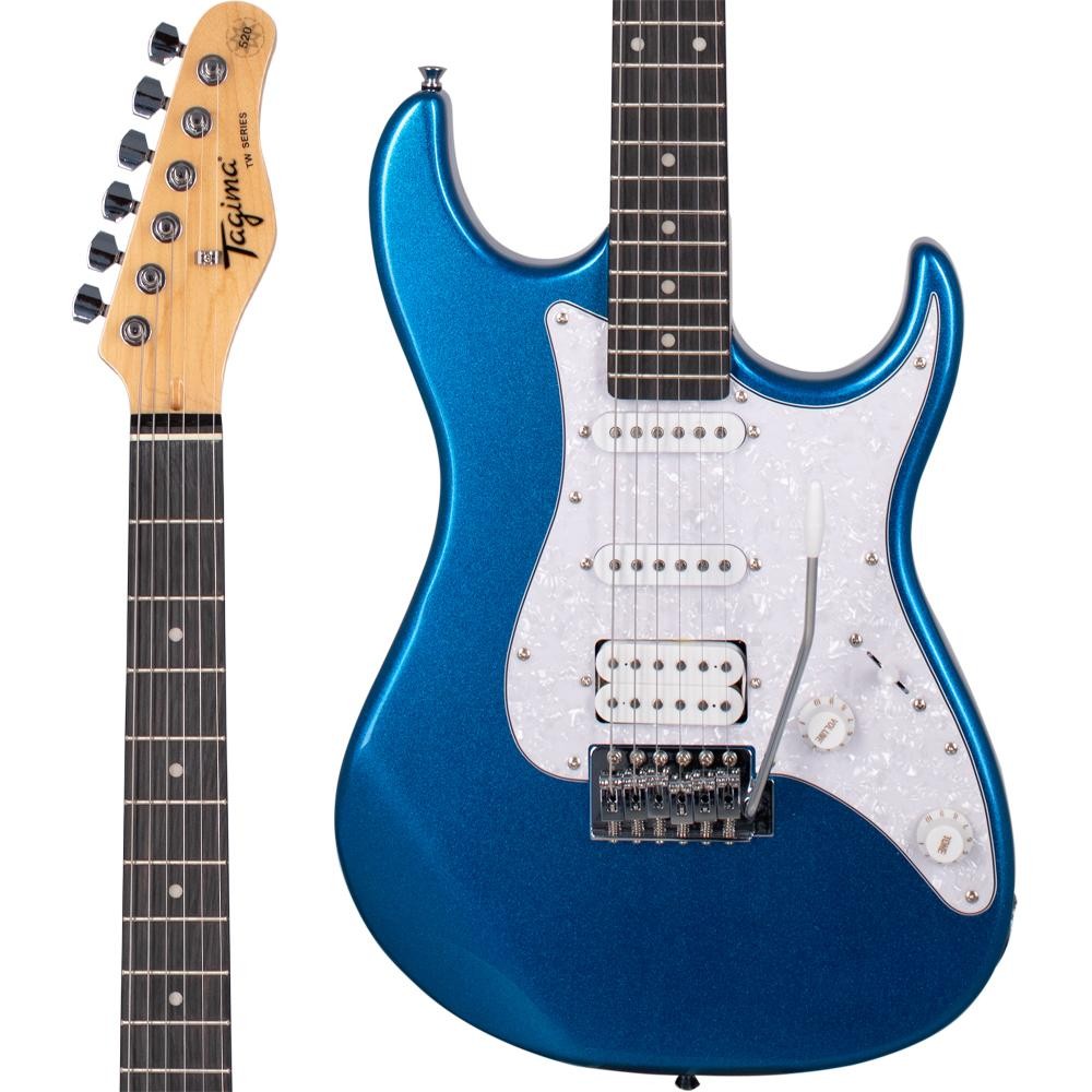 Guitarra Strato Tagima Tg520 Metallic Blue Escala Escura | Shopee Brasil