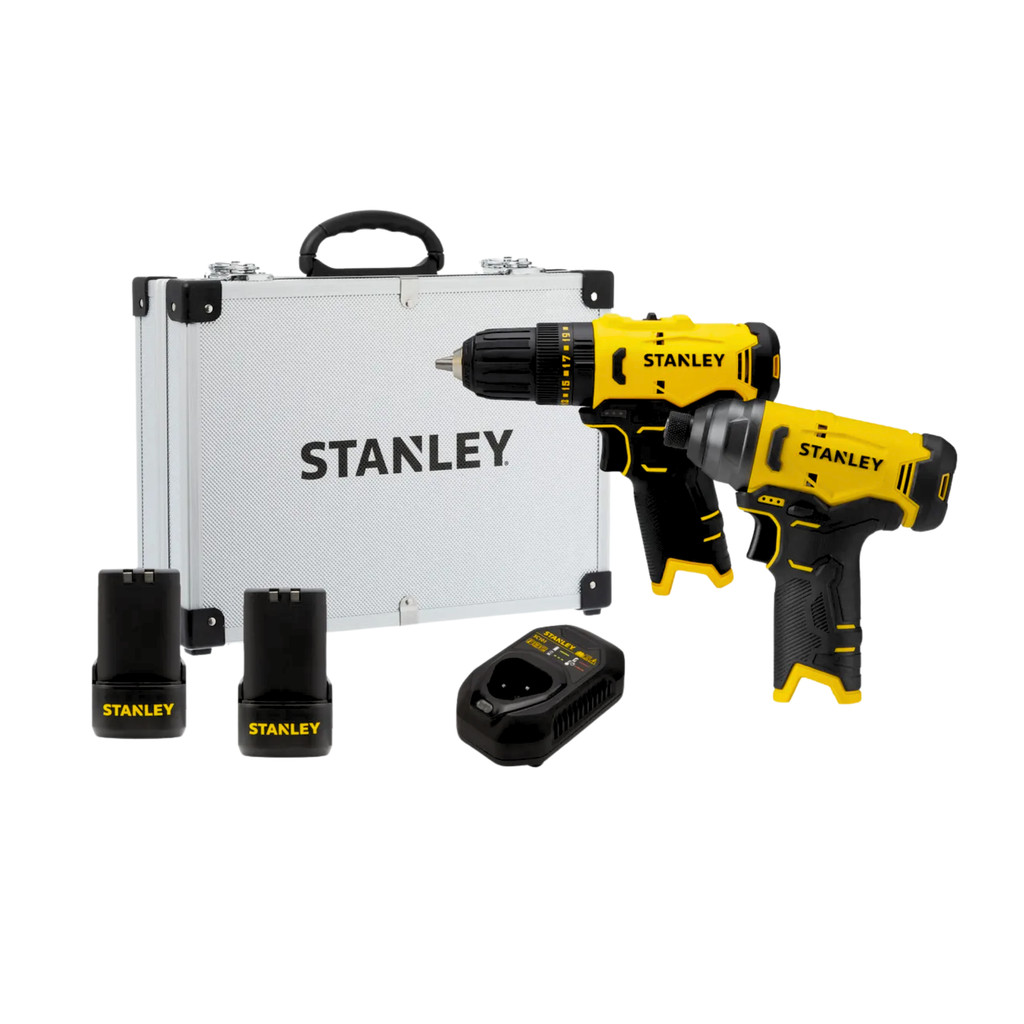 Kit Stanley 12V Furadeira/Parafusadeira Impacto + Parafusadeira ...