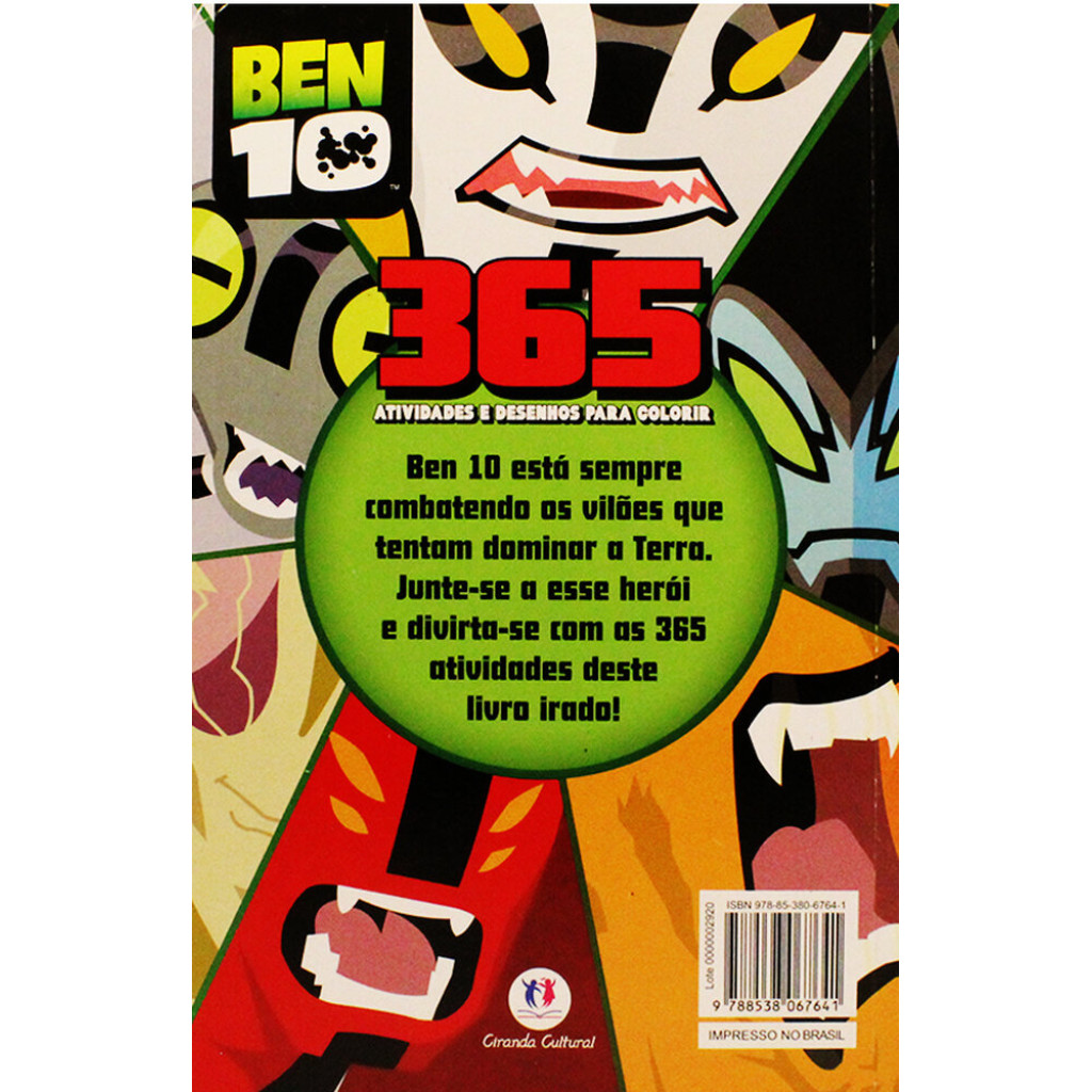 Ben 10 - 365 Atividades e desenhos para colorir | Shopee Brasil