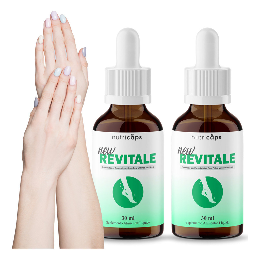 2x Revitale Original - Suporte A Unhas E Pele - Revitall .- Envio ...
