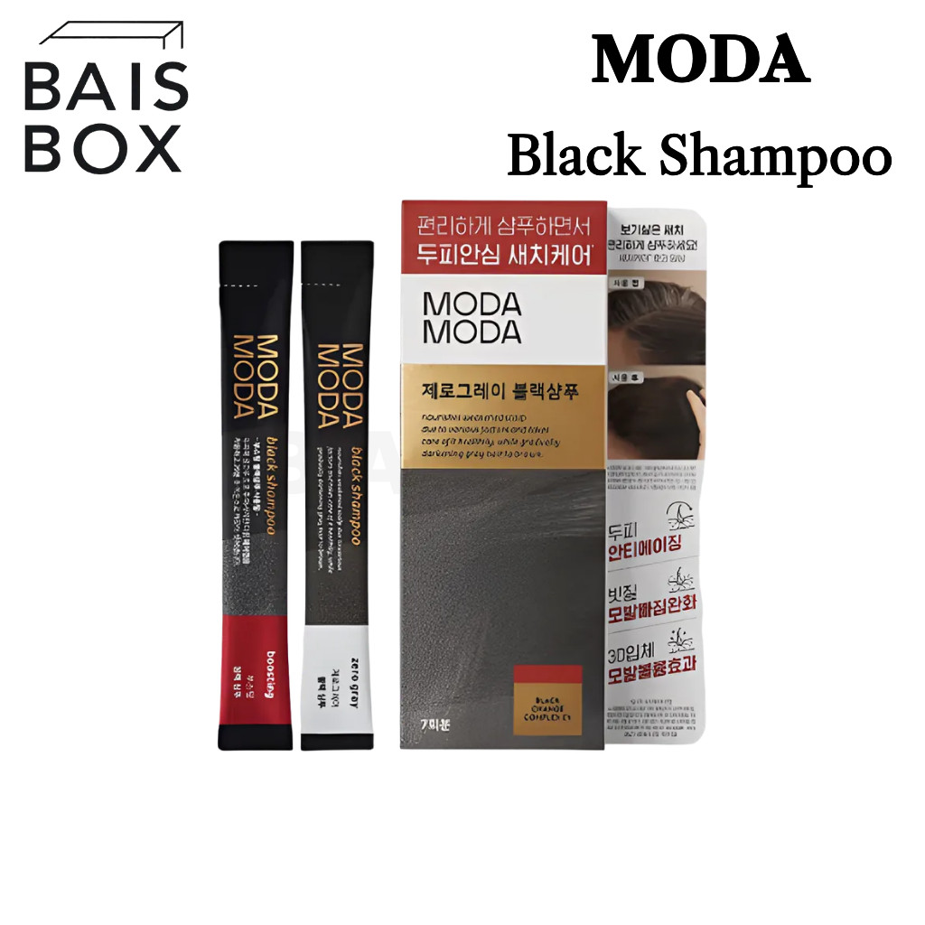Modamoda Zero Gray Black Shampoo Set | Scalp Anti-Aging Low-Irritation ...