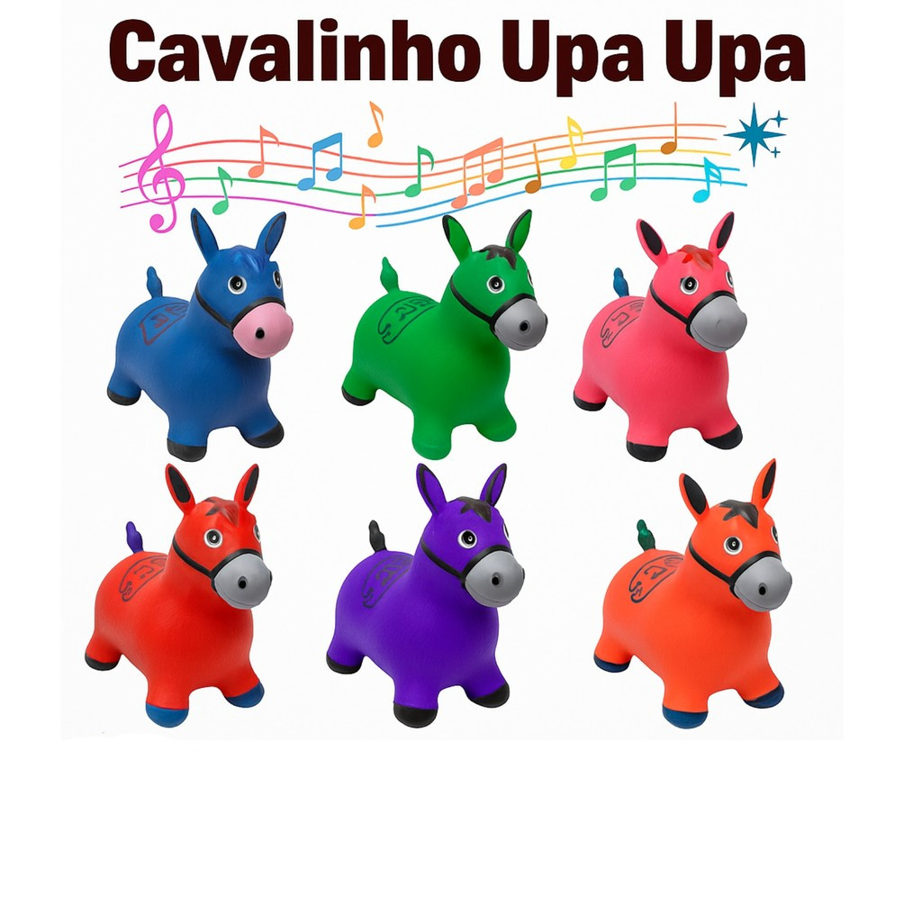 Cavalinho Upa Upa inflavel Pocoto Brinquedo Pula Pula Musical Infantil ...