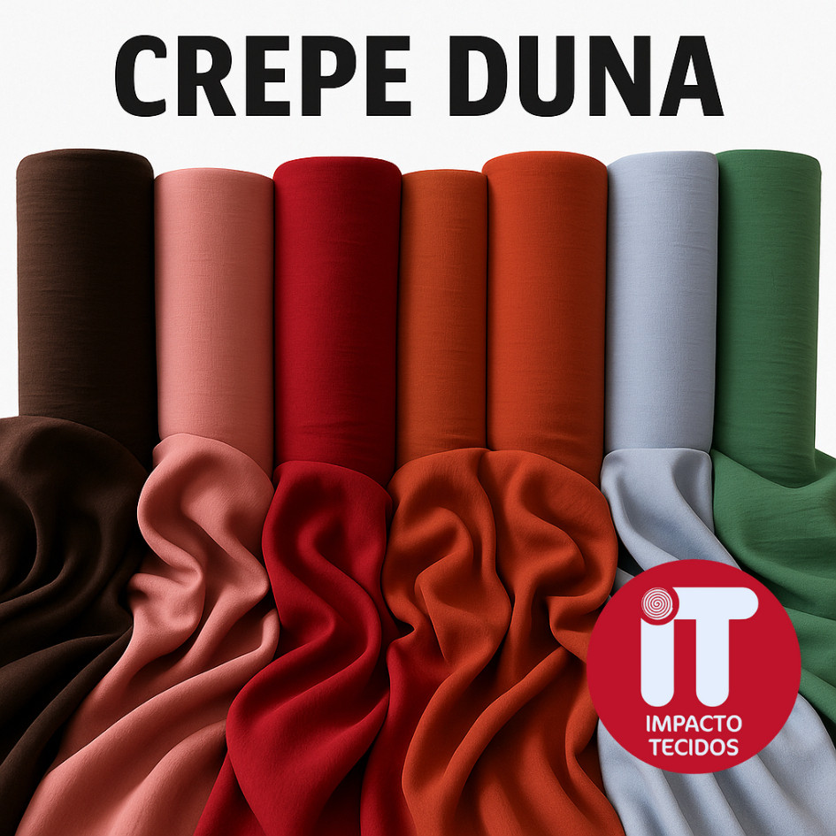 Tecido Crepe Duna Fluxo de Ar Suave Modinha Feminina (1,00M x 1,5m ...