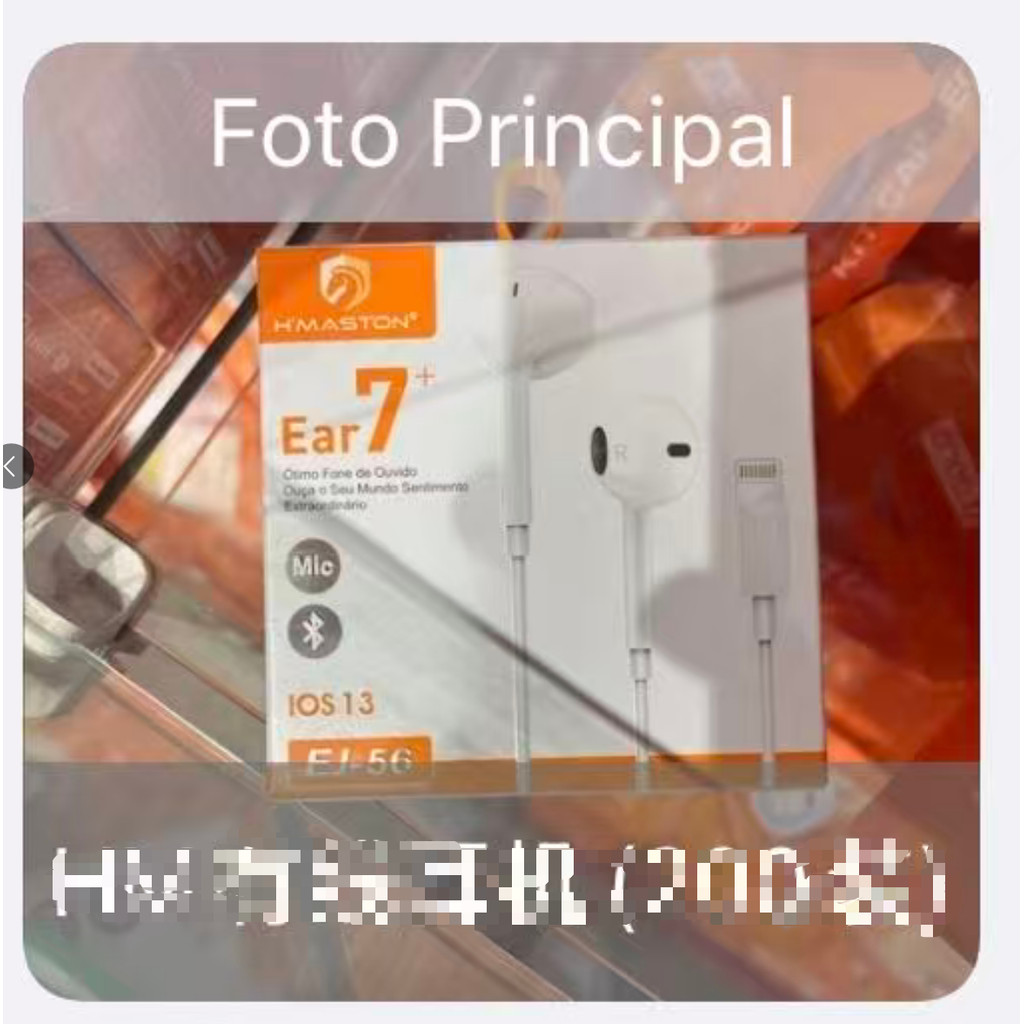 Fone de Ouvido IPhone com fio para Lightning Iphone X XR 11 12 13 14 ...