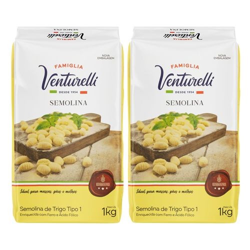 Farinha de Trigo Semolina Venturelli 1Kg Kit 02 Un | Shopee Brasil