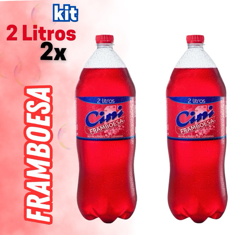 Kit Refrigerante Gasosa Framboesa 2 Litros CINI Refri Tradicional ...