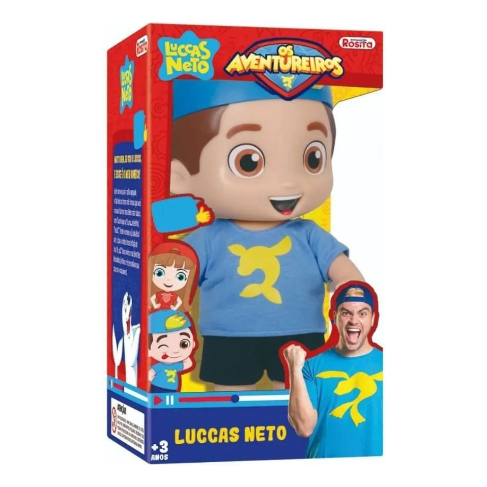Boneco Youtuber Luccas Neto Aventureiro - 1240 Rosita | Shopee Brasil