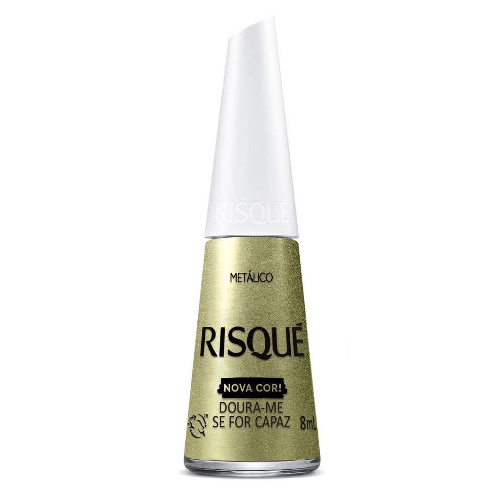 Esmalte Risqué Nova Cor Metálico Cor Doura-me Se For Capaz 8ml | Shopee ...