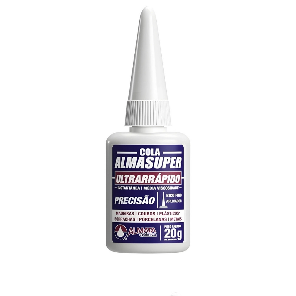 Cola Instantânea Almasuper Ultrarrápido 20g Multiuso Madeira Metal ...