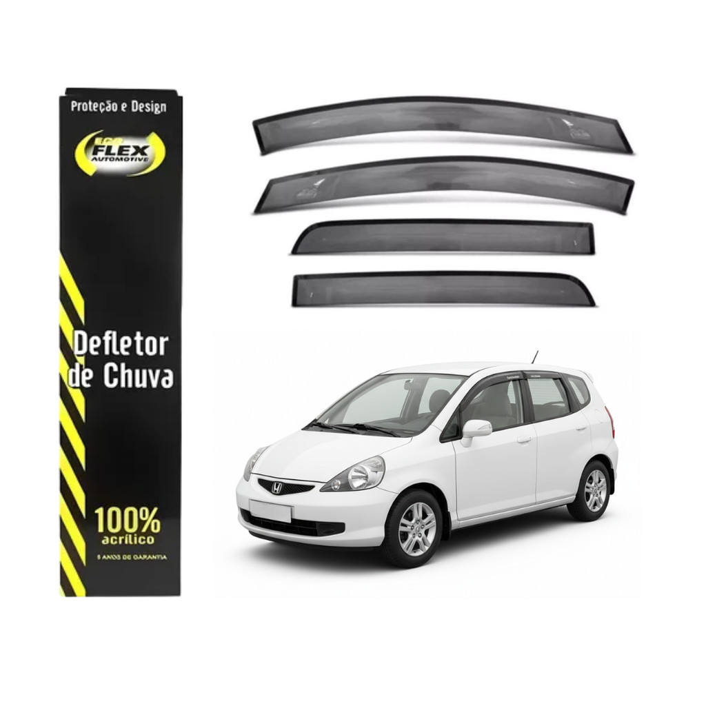 Calha Chuva Defletor HONDA FIT 03 ATÉ 08 4p | Shopee Brasil