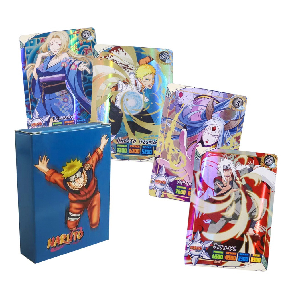 50 Pçs Naruto Cartas Jogo Raro SR SSR Cartões Kakashi Uzumaki Sasuke ...