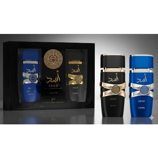 Kit Perfumes Lattafa Asad - Dupla Essencial: Intense (Preto) e Fresh ...