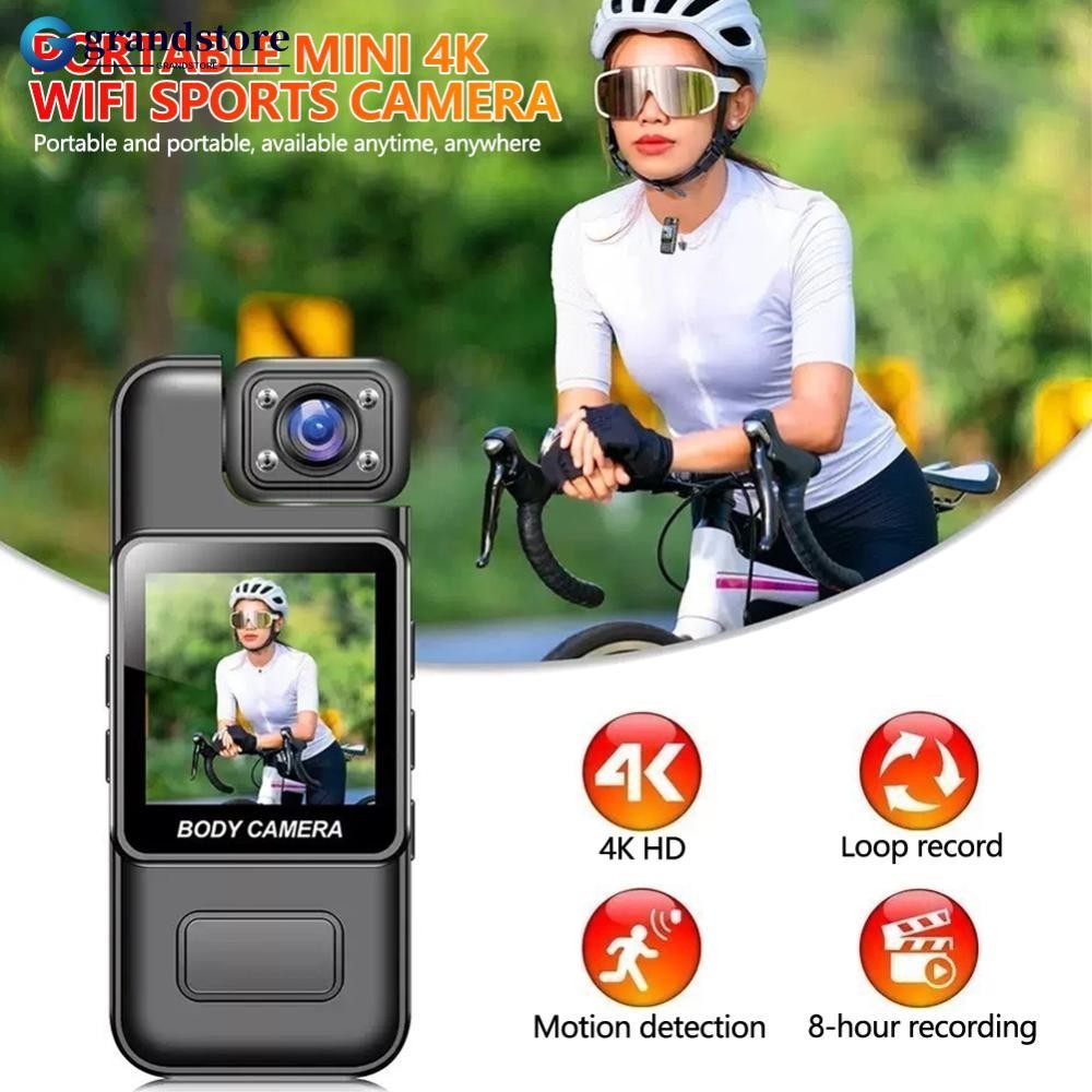GRANDSTORE Portátil Mini 4K WiFi Câmera Esportiva Com Tela HD Ciclismo ...