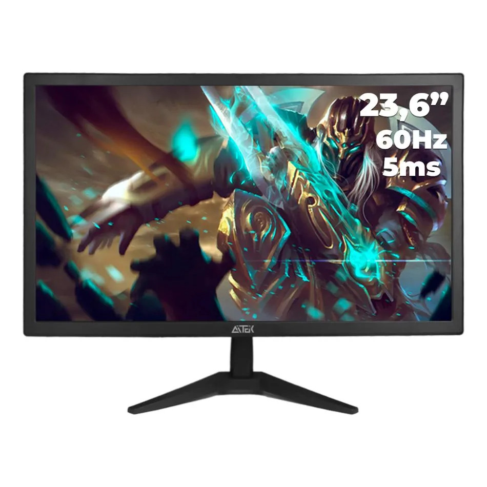 Monitor Gamer 23,6'' Led Full Hd 60hz 5ms Hdmi Vga 1080p | Shopee Brasil