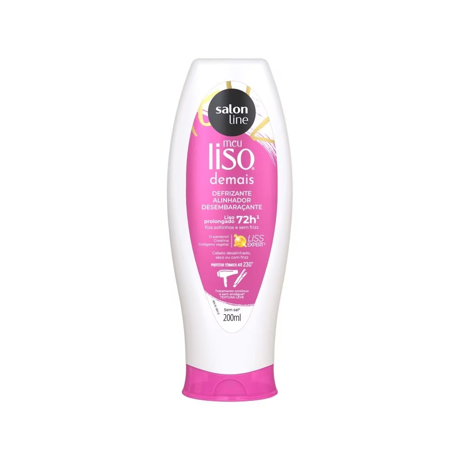 Meu Liso Demais Finalizador Defrizante Protetor Térmico 200ml - Salon Line | Shopee Brasil