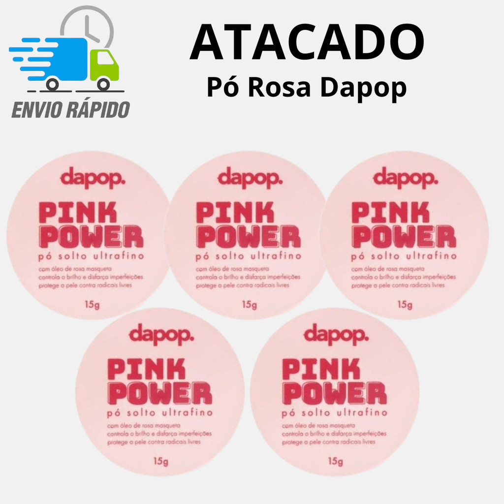 Kit Pó Rosa Solto Pink Power Ultrafino Dapop Atacado | Shopee Brasil