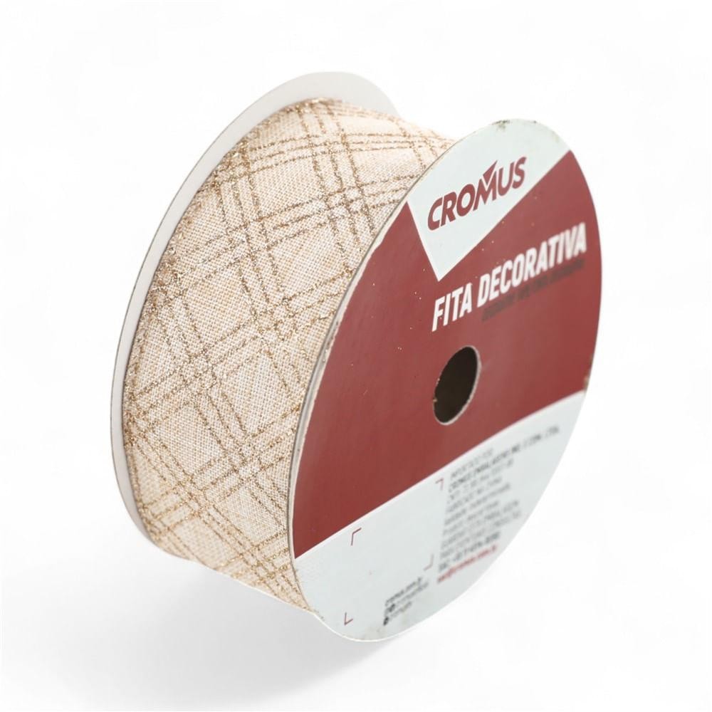 Fita decorativa dourada losango - 6,3cm x 4,57m | Shopee Brasil