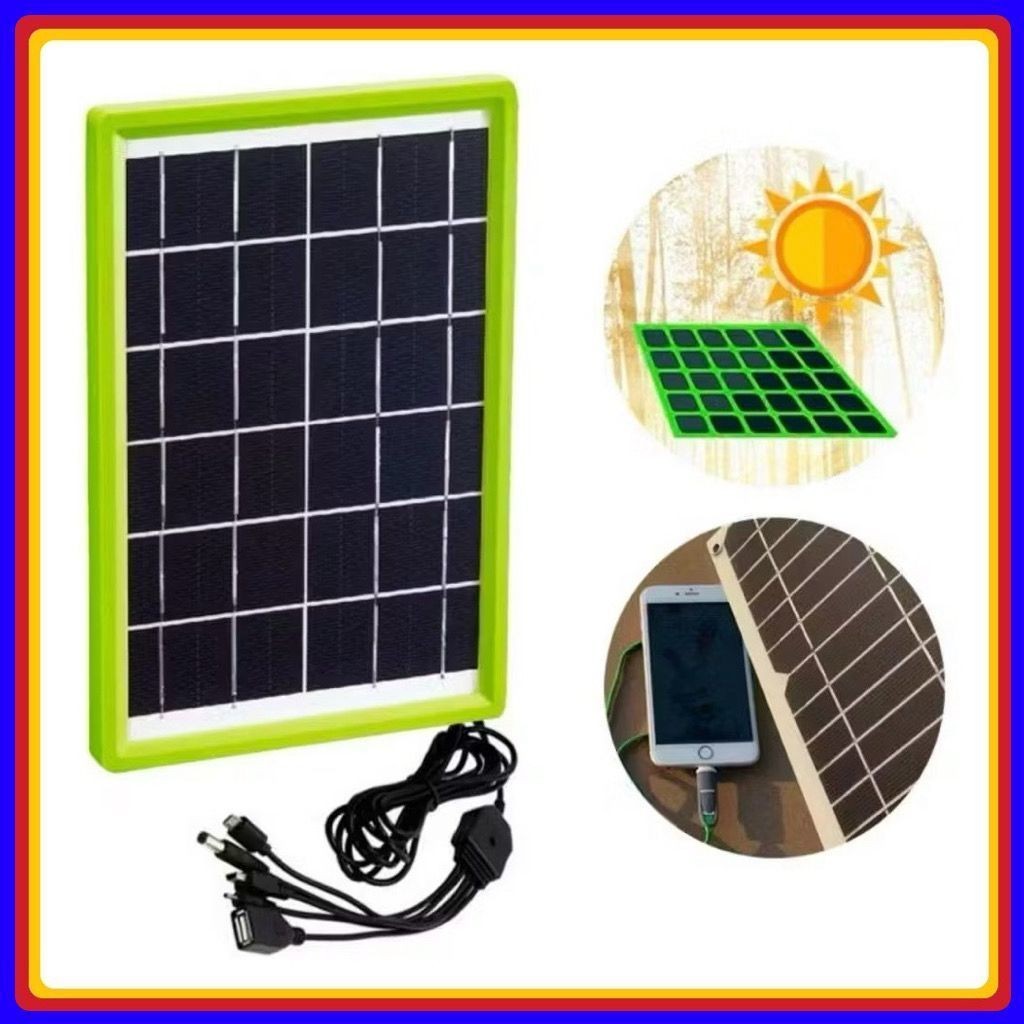 Mini Placa Painel Solar Com USB 3w/6v Carregador de Celular e Outros ...