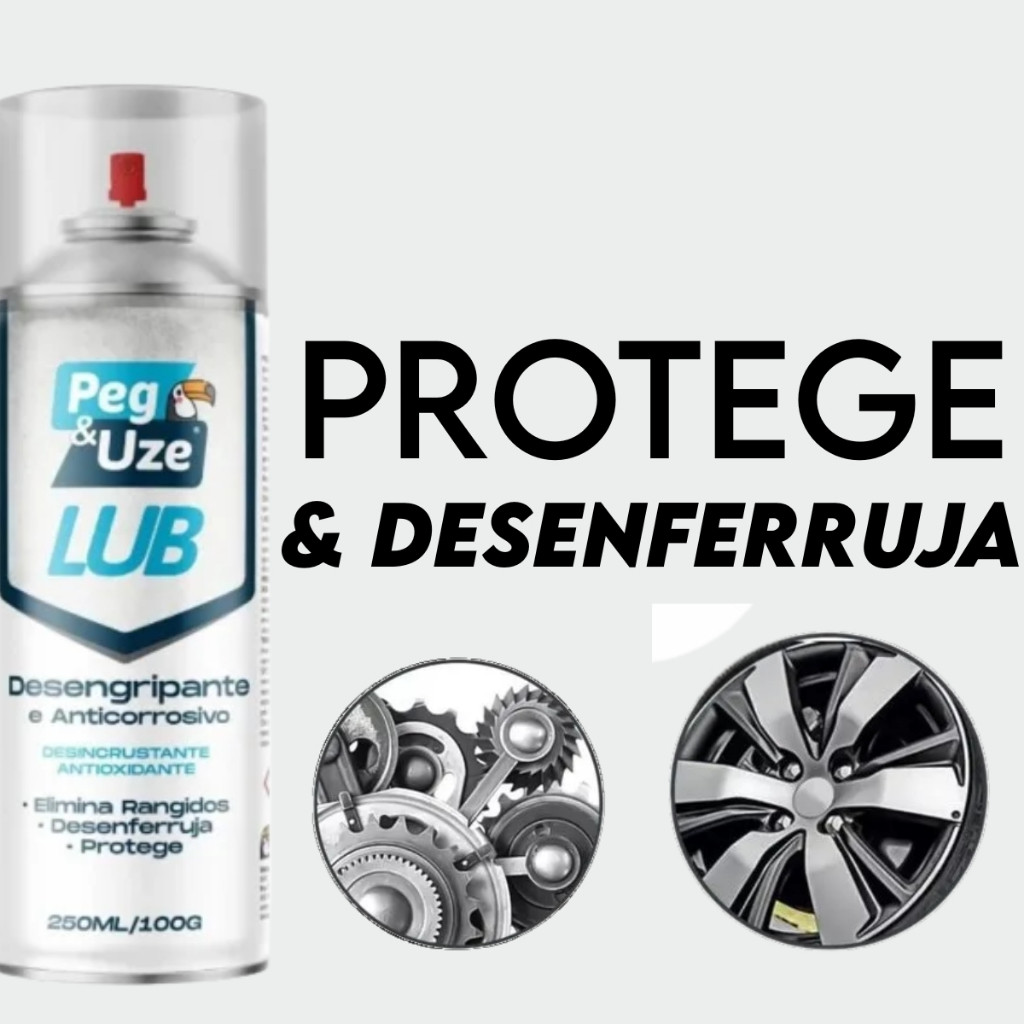 Kit com 6 Desengripante Óleo Lubrificante Antiferrugem Anticorrosivo ...