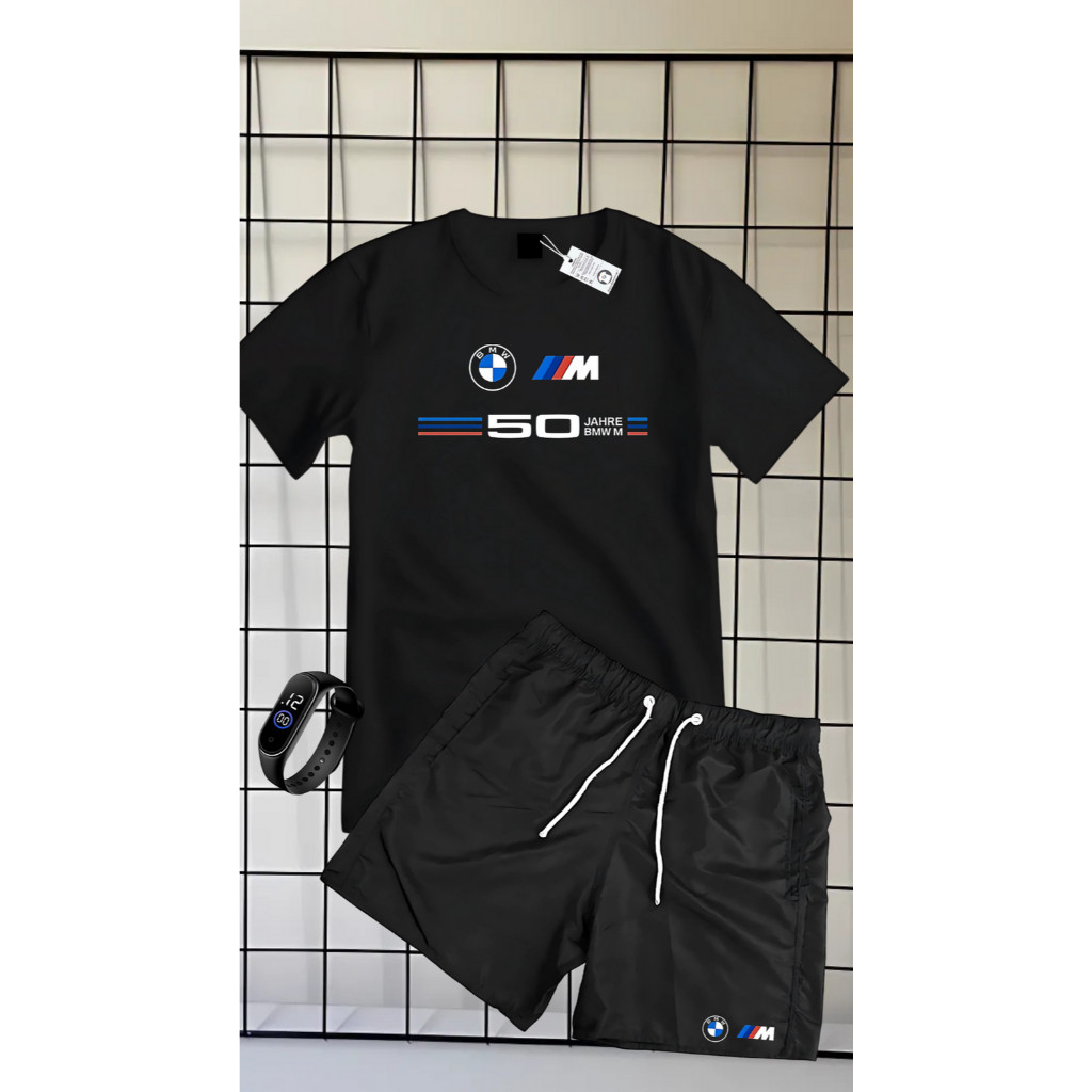 Conjunto Kit camiseta verão 100% algodão 30,1 bermuda leve para ...