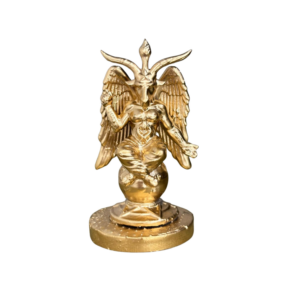 Miniatura Baphomet em Resina 3D Dourada 5 cm | Shopee Brasil