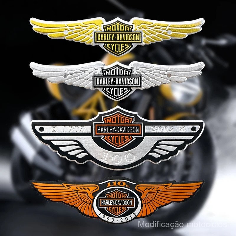 Adesivos Decorativos de Metal para Carros e Motos, Logotipo Harley ...