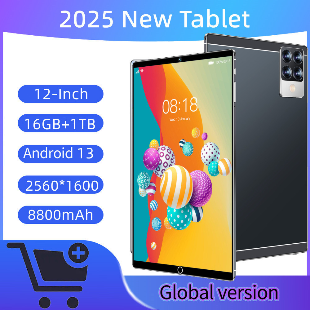 2025 novo Original 12 Pólosgada Android13 Tablet pc 16GB RAM 1TB ROM ...
