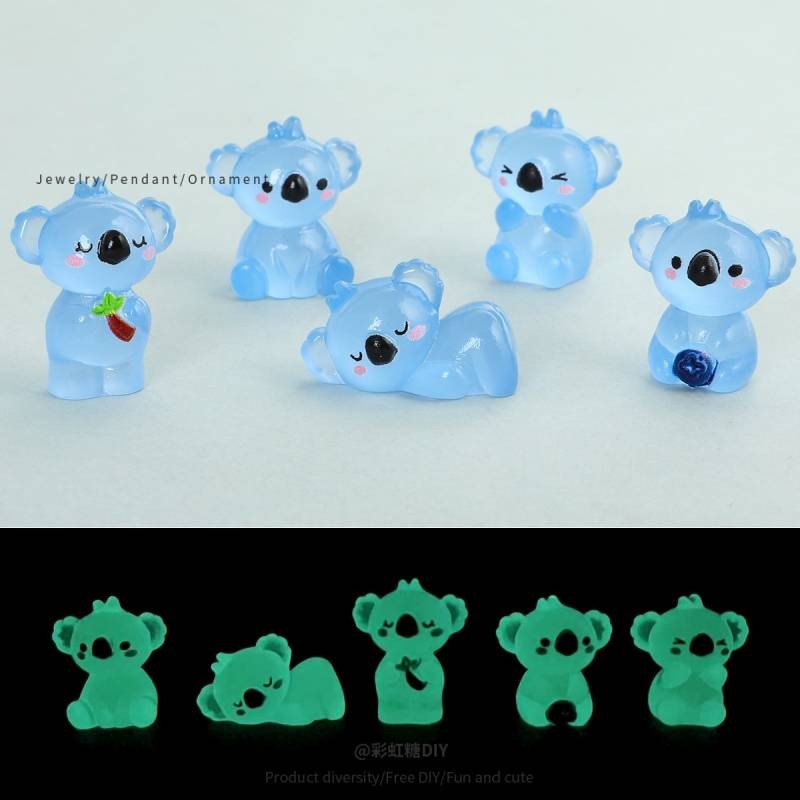 Mini Enfeites De Coala Azul Que Brilha No Escuro-Kit De Artesanato DIY ...