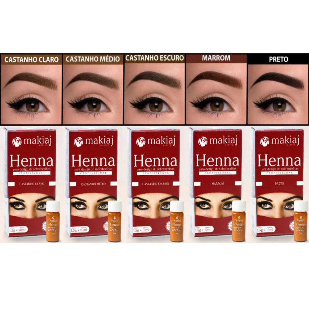 Kit Henna Makiaj para Sobrancelhas | Shopee Brasil