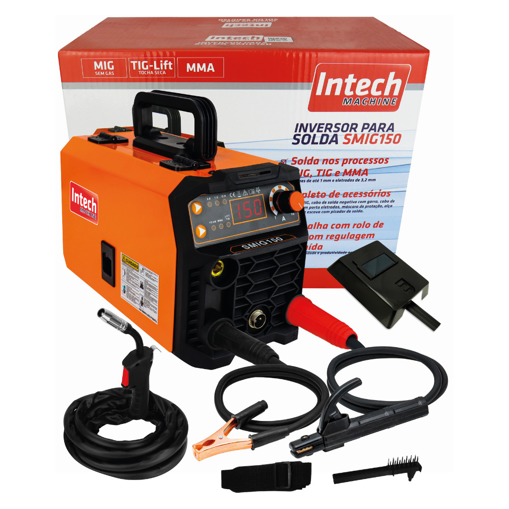 Maquina Inversora De Solda 220v 150A MMA TIG Lift MIG Sem Gás 3 em 1 ...