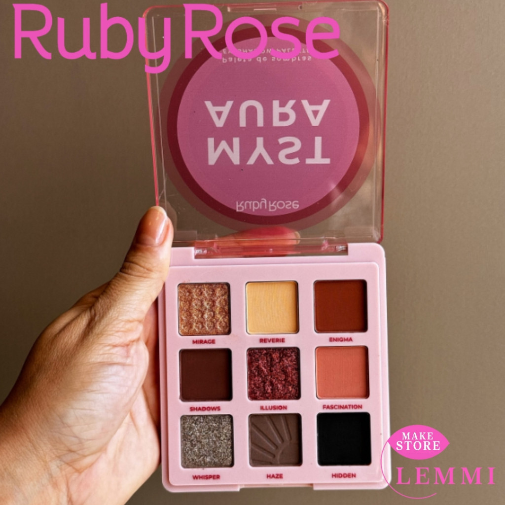 Paleta De Sombras Myst Aura Ruby Rose | Shopee Brasil